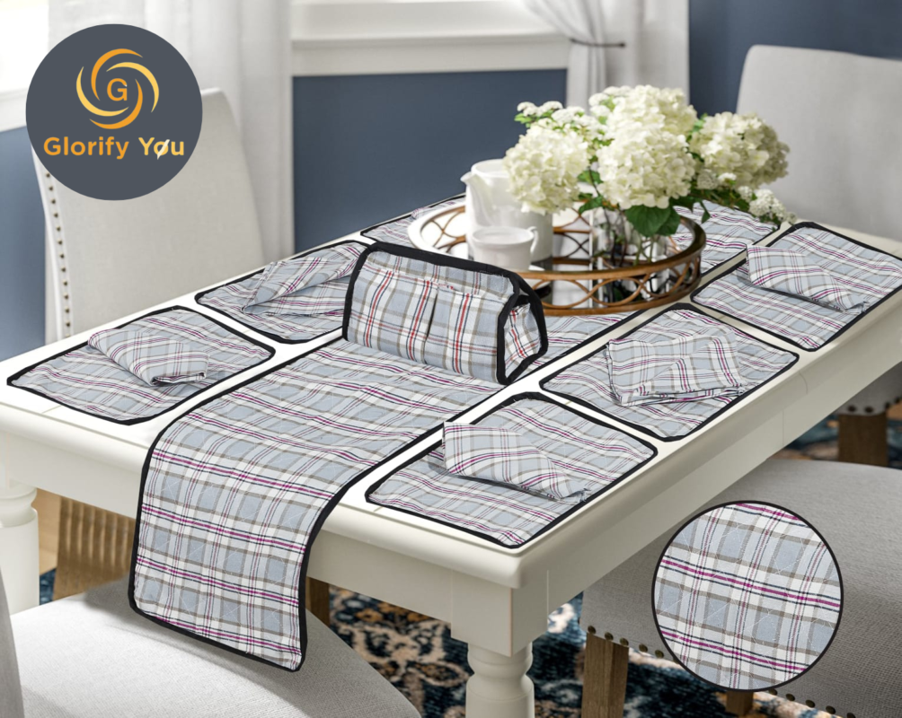 Grey Quilted Table Runner: Subtle Elegance - Glorify you